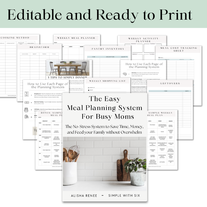 Easy Meal Planning System for Busy Moms – SimpleWithSix