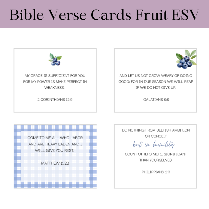 Printable Bible Verse Cards ESV Fruit – SimpleWithSix