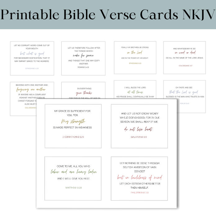 Bible Verse Cards NKJV Font Only – SimpleWithSix