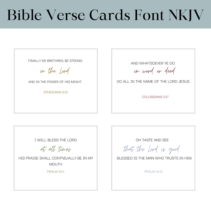 Bible Verse Cards NKJV Font Only – SimpleWithSix