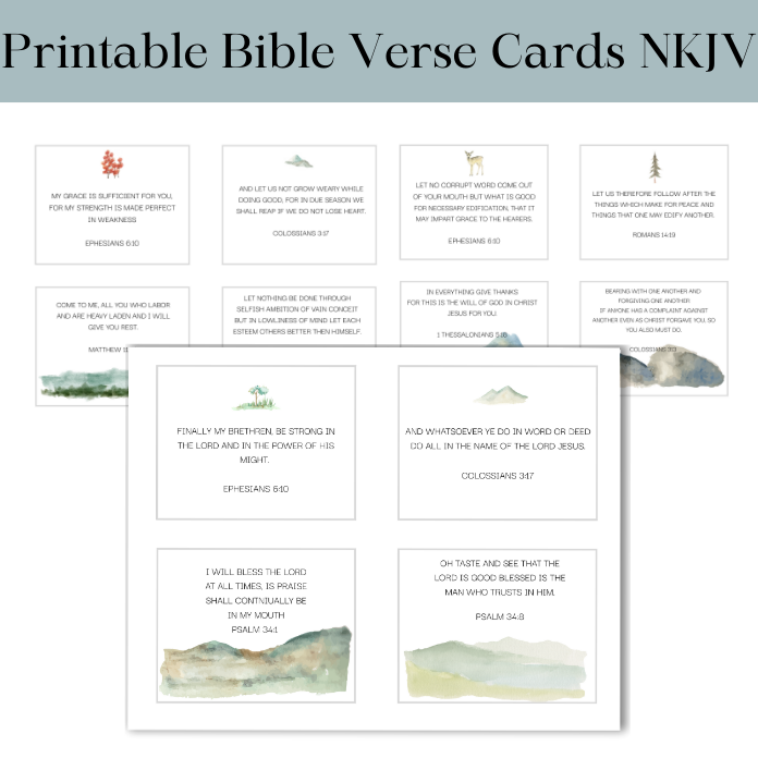 Bible Verse Cards NKJV Watercolor – SimpleWithSix