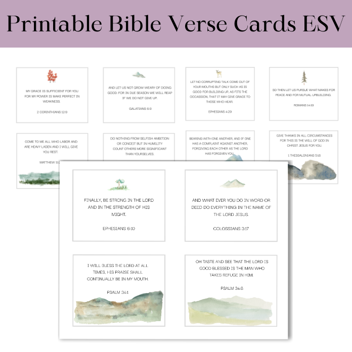 Bible Verse Cards ESV Watercolor – SimpleWithSix