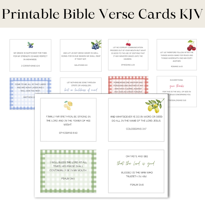 Printable Bible Verse Cards KJV Fruit – SimpleWithSix