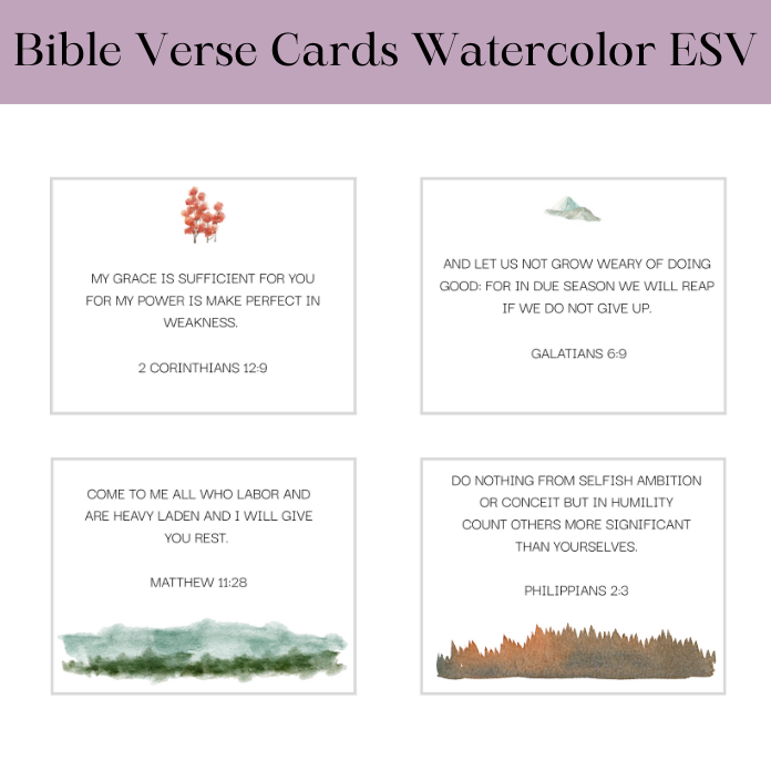 Bible Verse Cards ESV Watercolor – SimpleWithSix