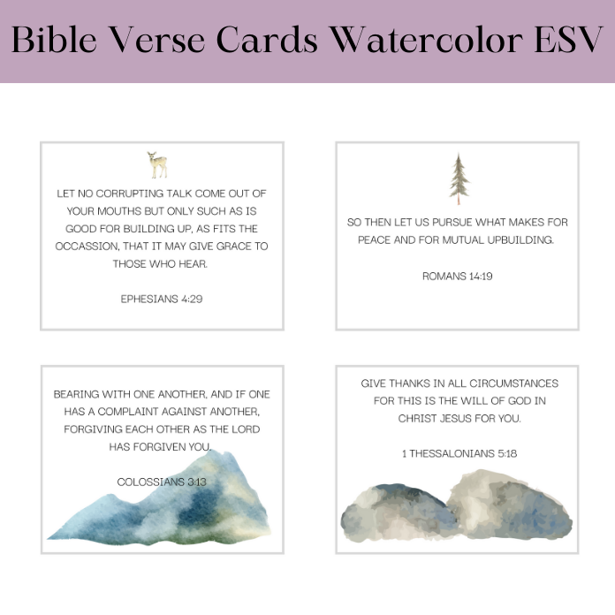Bible Verse Cards ESV Watercolor – SimpleWithSix