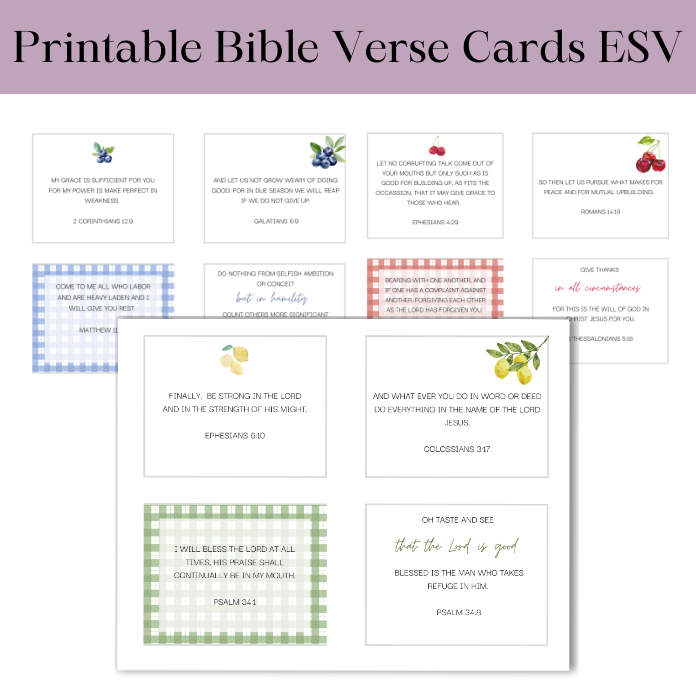Printable Bible Verse Cards ESV Fruit – SimpleWithSix